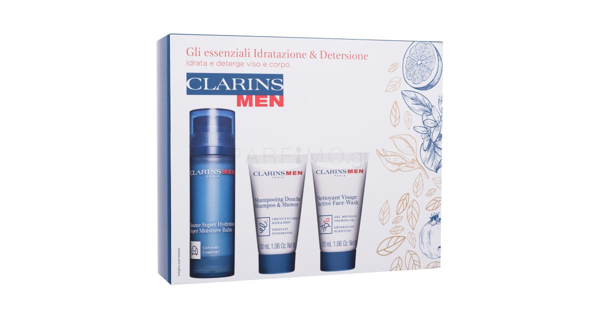 Clarins Men Hydration Essentials Σετ δώρου Βάλσαμο προσώπου Men Super ...