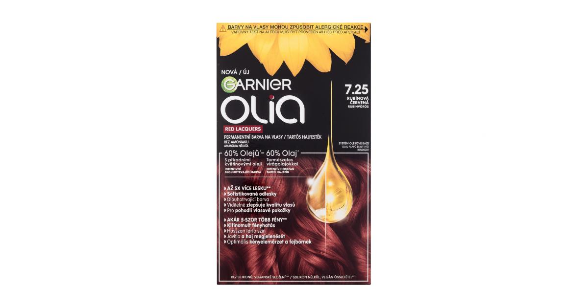 Garnier Olia Red Lacquers Βαφή μαλλιών για γυναίκες 60 gr Απόχρωση 7.25 ...