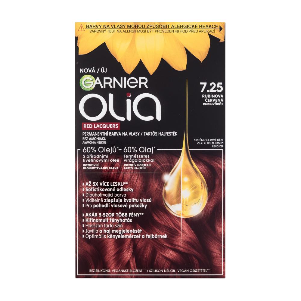Garnier Olia Red Lacquers Βαφή μαλλιών για γυναίκες 60 gr Απόχρωση 7.25 ...